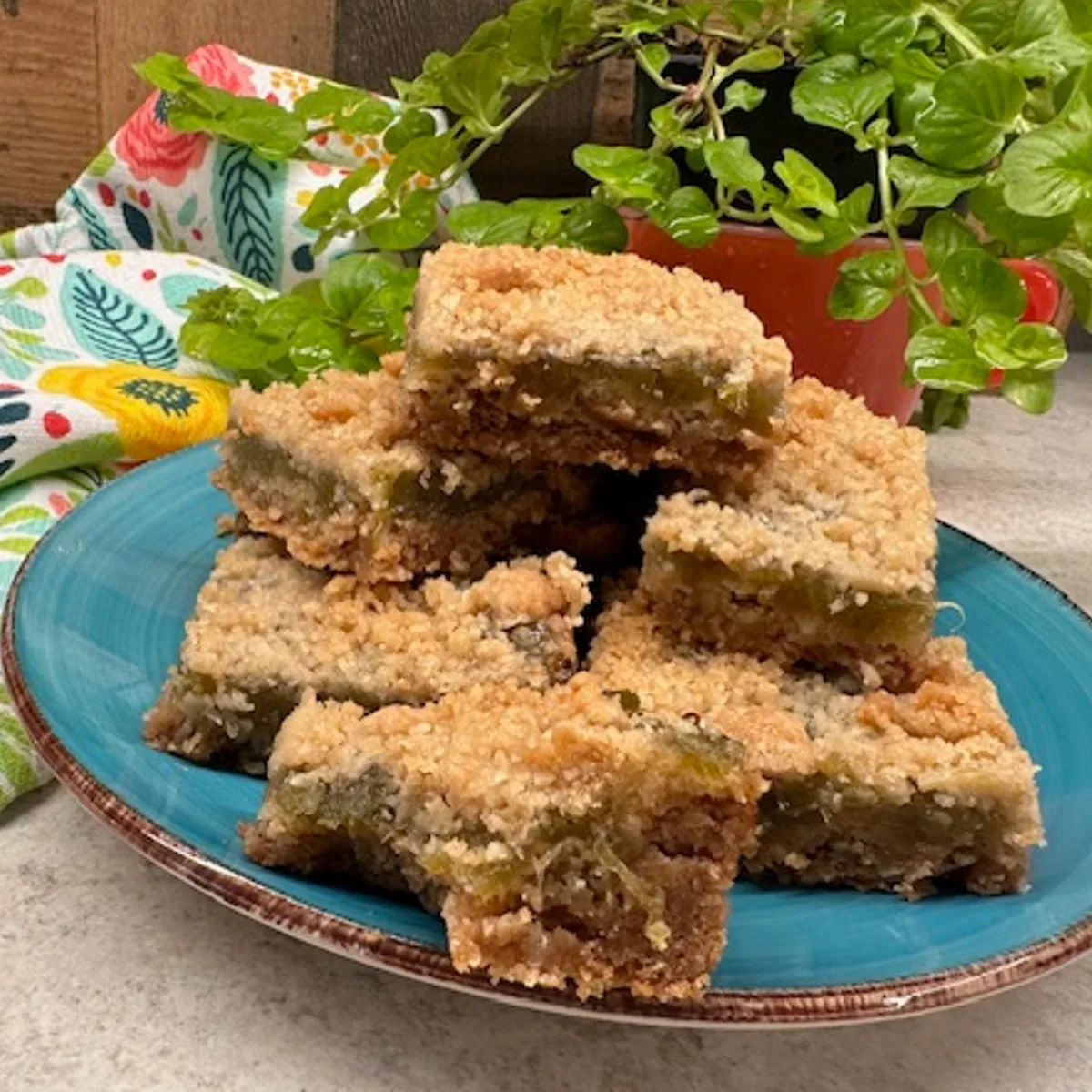 Oatmeal Rhubarb Bars The Best Butteriest Ever | GB's Kitchen